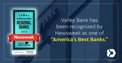 Valley Bank Named to Newsweek’s America's Best Regional Banks 2024